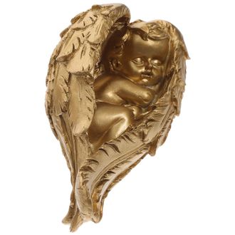 Amosfun Skulptur eines betenden Engels feenfl&uuml;gel wei&szlig;e Feenfl&uuml;gel Engelskerze Feenfl&uuml;gel f&uuml;r Gedenkengel Angel Engel Kind Figur Engel Ornamente Harz Golden