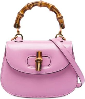 Gucci Sac bandouli&egrave;re Bamboo Pre-owned - Femme - Pre-owned - Rose - Taille: ONE Size