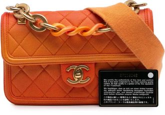 Chanel Hobo Bags - Small Quilted Caviar Sunset On The Sea Flap - Gr. unisize - in Orange - f&uuml;r Damen