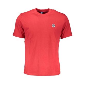 North Sails Rotes Crew Neck Logo Tee - - Tops - Herren - Rot - XL