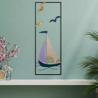 Hanah Home Hand-Painted Decorative Metal Accessory, 32 x 5 x 90 cm, 100% Metal (0.8 mm) | Unique Color Variations for Stylish Home Decor