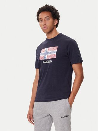 Napapijri T-Shirt S-Drapeau Ss NP0A891K Dunkelblau Regular Fit