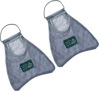 BESPORTBLE 2 St&uuml;ck Teiliges K&uuml;chen Aufbewahrungsnetz mit Knoblauchform Faltbare Mesh Tasche aus Elastischem Gro&szlig;e Kapazit&auml;t Rei&szlig;fest Atmungsaktiv Praktische Obst