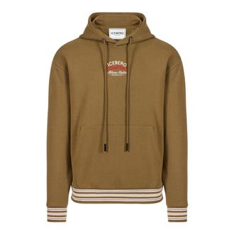 Iceberg Homme, Sweatshirts et sweats &agrave; capuche, Vert, Taille: S Sweat &agrave; capuche coupe r&eacute;guli&egrave;re