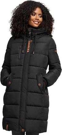 Marikoo Manteau dhiver pour femme avec capuche B941, Noir, XS