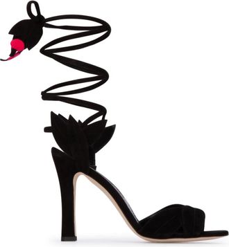 Manolo Blahnik Femme, Chaussures, Noir, Taille: 39 EU Ossie 105 Wrap Sandales