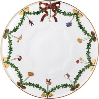 ROYAL COPENHAGEN Star Fluted Christmas - Kuchenplatte - Bone China Porzellan - Ø 32 cm