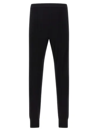 Rick Owens Mens Black Wool Leggings Clothing