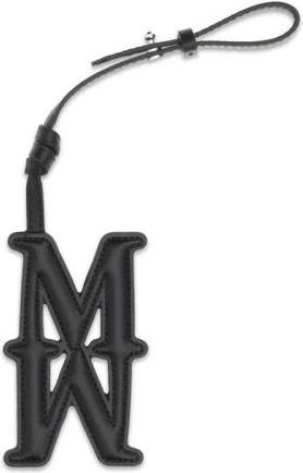 Max Mara Femme, Accessoires, Noir, Taille: ONE Size Monogram Leather Keychain