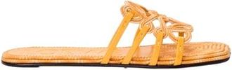 Loewe Paulas Ibiza - Mules Petal Anagram en toile brod&eacute;e