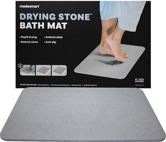 Madesmart Trockenstein-Badematte, Kieselgur-Stein, saugf&auml;hig und leicht zu reinigen, schnell trocknend, rutschfest, umweltfreundlich