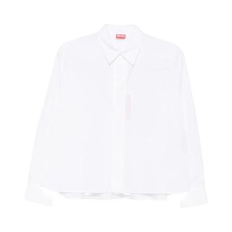 Kenzo Hemd aus Baumwoll-Popeline - - Blouses & Shirts - Damen - Wei&szlig; - S