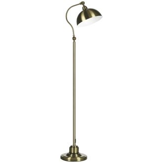 HOMCOM Stehlampe, Stehleuchte mit verstellbarem Lampenschirm, 40 W, Bogenlampe mit E27 Fassung im Retro-Design für Wohnzimmer Schlafzimmer, exkl. Glühbirne, 