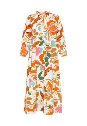 Usha Kleid Frauen orange mehrfarbig