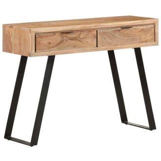 vidaXL Konsolentisch 100x35x76 cm Massivholz Akazie mit Naturkanten vidaXL