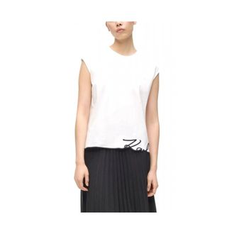 Karl Lagerfeld Top Signature Hem - - Tops - Damen - Beige - S