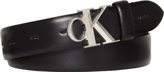 Calvin Klein Femme CK Buckle 30mm Fixed Belt Lv04f7054g Ceintures, Black(Black/Old Silver), 120 cm