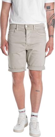 Replay Herren Short RBJ.981 Short - Tapered Fit - Blau Schwarz Beige W29-W40, Größe:W 29, Farbe:8488780-872 Oatmeal Beige