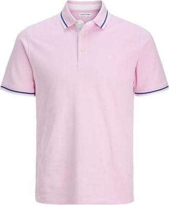 Jack & Jones Jack & Jones Jjepaulos Polo SS Noos pour Homme, Prism Rose., XL