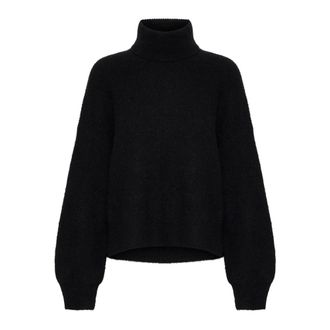 Gestuz Schwarzer Rollkragenpullover Alphagz Stil - - Knitwear - Damen - Schwarzk - L