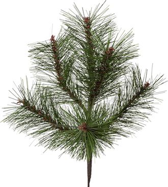 Creativ Home Künstlicher KIEFERNZWEIG mit 6 Trieben. AST, Zweig, Reisig, Tannenzweig ca 27cm. Art.: 1020592-00