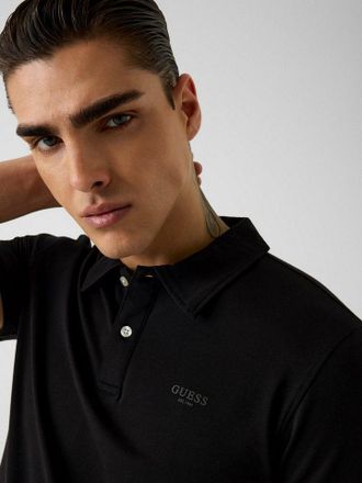 Guess Poloshirt ESSENTIAL Slim Fit, Baumwoll-Mix, Logodruck