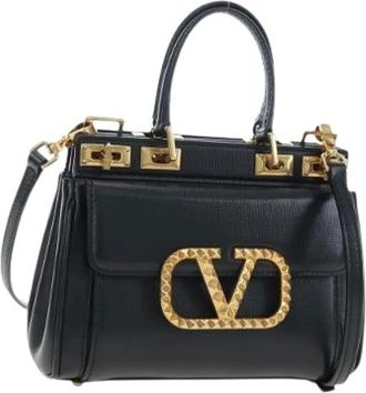 Valentino Sac &agrave; main vintage pr&eacute;-poss&eacute;d&eacute; - Femme - Pre-owned - Noir - Taille: ONE Size