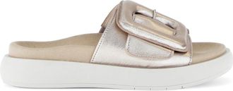Gabor Goldene metallische Lederschlappen - - Shoes - Damen - Gelb - 42 EU