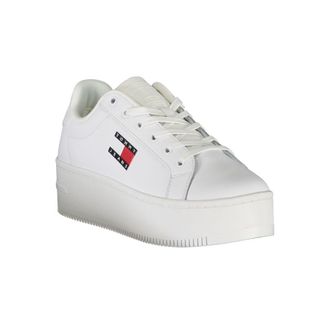 Tommy Hilfiger Logo Leather Sneaker - White