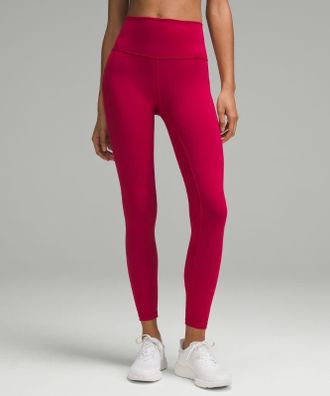 lululemon Legging Wunder Train taille haute avec poches pour Femmes - 64 cm - Rouge - Taille 10