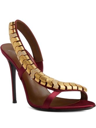 Giuseppe Zanotti Sandalen mit Strassverzierung 105mm - Rot