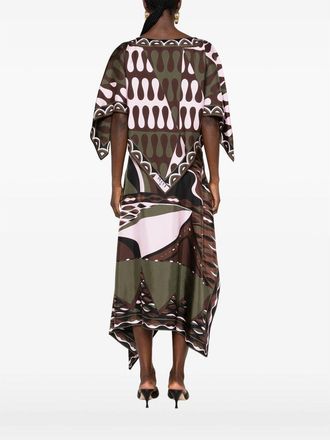 Emilio Pucci Geometric Patterned Silk Shirt - Brown
