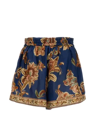 Zimmermann Womens Aster Printed Silk Shorts Aw26 W
