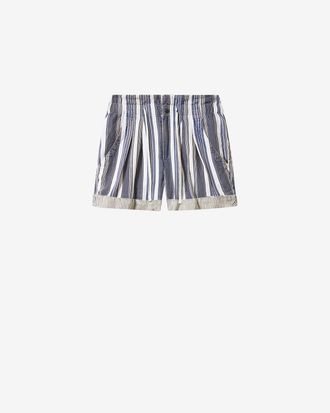 Isabel Marant Short Nirma - Femme - &Eacute;cru Et Bleu - Taille 34 - Marant &Eacute;toile