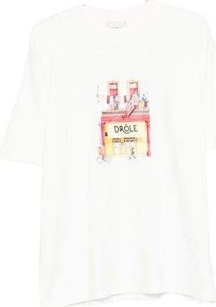 Dr&ocirc;le de Monsieur Homme, Tops, Blanc, Taille: L T-shirt K-Ts307