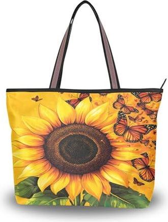 Alaza Grand sac fourre-tout, sac à bandoulière pour femme, sac à main décontracté, sac à main décontracté de grande capacité, sac de courses avec poches zip