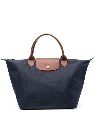 Longchamp sac cabas Le Pliage médium - Bleu
