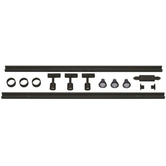 SLV Set bin&Auml;r einphasige reine lampe led attack gu10 in aluminiumfarbe schwarz143190