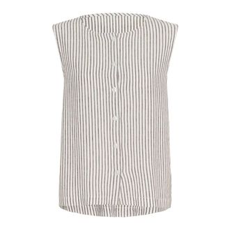 Kaffe Haut Ray&eacute; R&eacute;versible avec Boutons - Femme - Tops - Multicolore - Taille: 36 FR