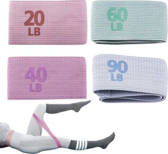 Generico Widerstandsband-Set: 4-teiliges Übungsband, Fitnessband, Gesäß- und Oberschenkelverstärkungsband, Stretchband