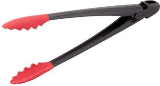 Lagostina Ingenio Smart Zange aus Silikon, Kunststoff und Silikon, Schwarz und Rot