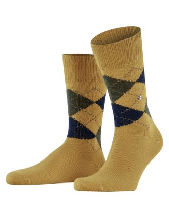 Burlington Herren Socken Preston M So weich und warm gemustert 1 Paar, Gelb Mustard 1597, 46-50