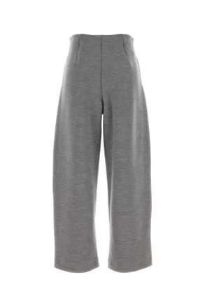 Max Mara Womens Grey Wool Blend Ebrien Pant Grigio Chiaro Pantaloni Trousers