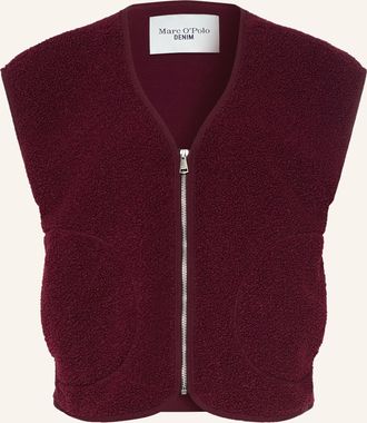 Marc O'Polo Denim Marc Opolo Denim Teddyfell-Weste rot