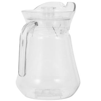 Cabilock Pot À Bec Canard Transparent En Pc 1L Pichet À Eau Avec Couvercle Anti-DéRapant Pour Jus Froid Thé Glacé Cuisine Maison