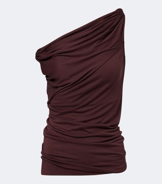 Rick Owens Lilies One-Shoulder Top Laeti aus Jersey