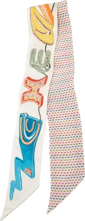 Hermès foulard Chevaloscope Pointille (2020-2025) - Blanc