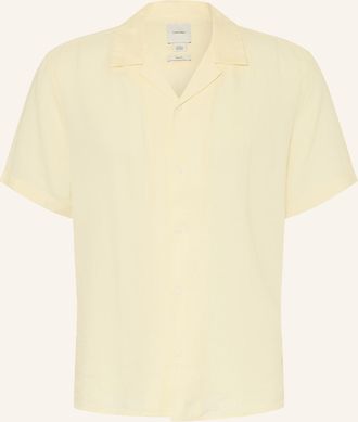 Calvin Klein Resorthemd Classic Fit Mit Leinen gelb