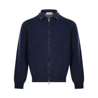 Lardini Strickjacke mit Rei&szlig;verschluss - - Knitwear - Herren - Blau - XL
