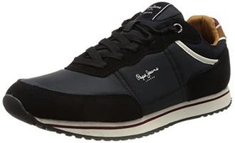 Pepe Jeans London Chaussures en Cuir Tour Clsico 22 Bleu